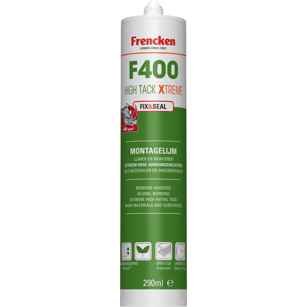 Frencken Montagelijm Lijmkit High Tack Xtreme 290ml F400 Fix & Seal ...